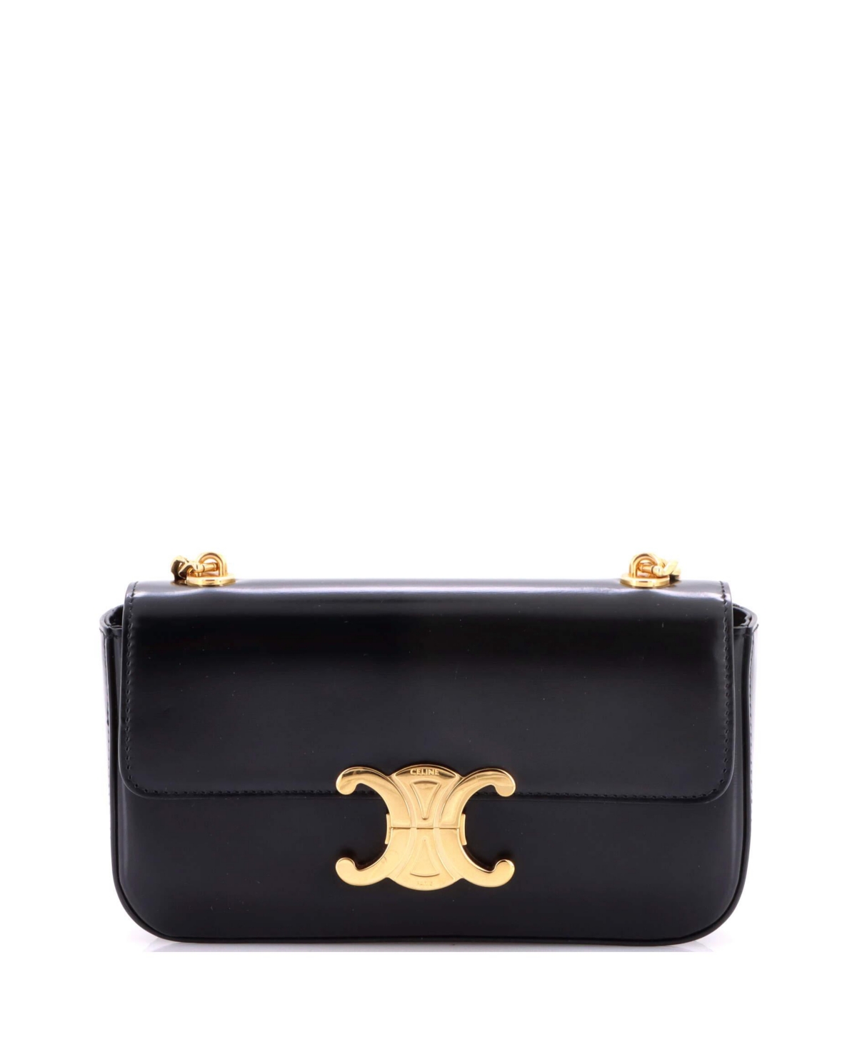 Click here for Pre-Owned Celine Small Triomphe Chain Shoulder Bag... prices