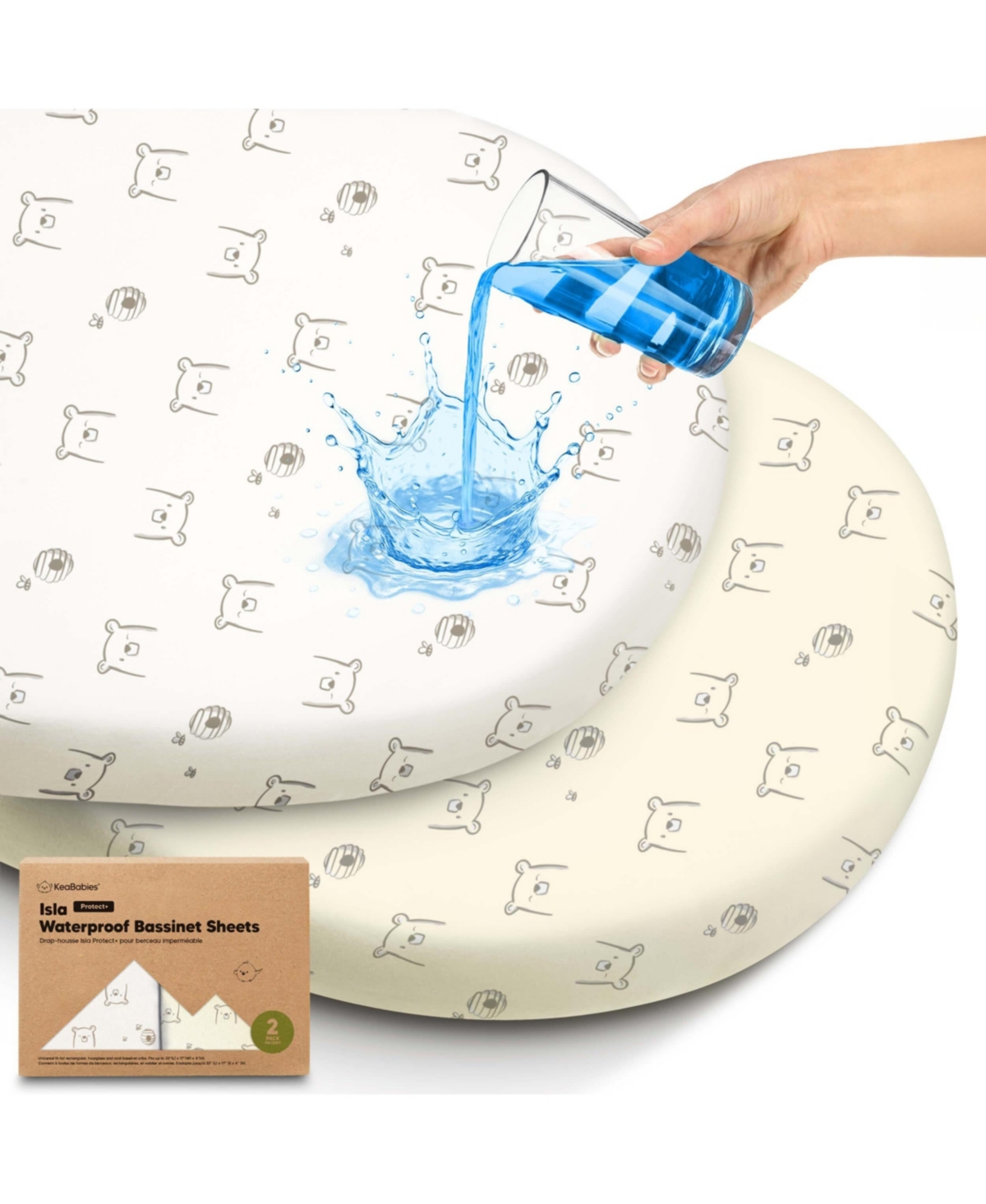 Click here for KeaBabies 2-Pack Isla Waterproof Bassinet Sheets f... prices