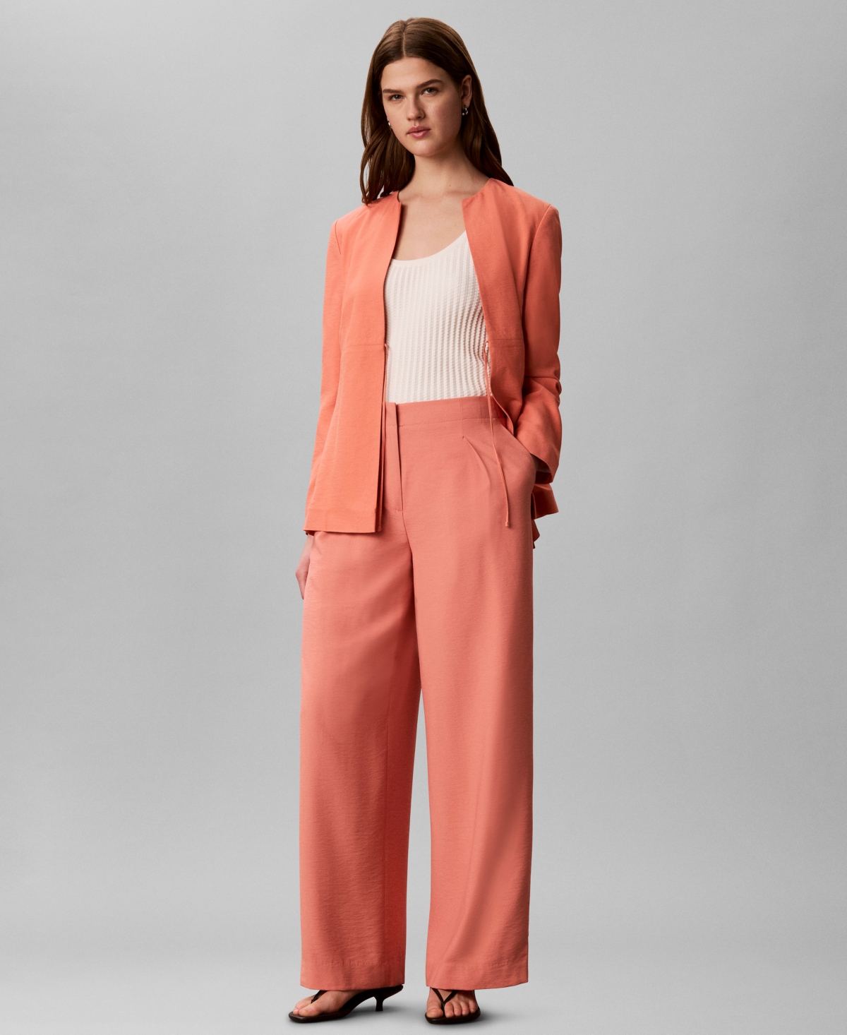 Click here for Calvin Klein Womens High-Rise Textured Soft Suitin... prices