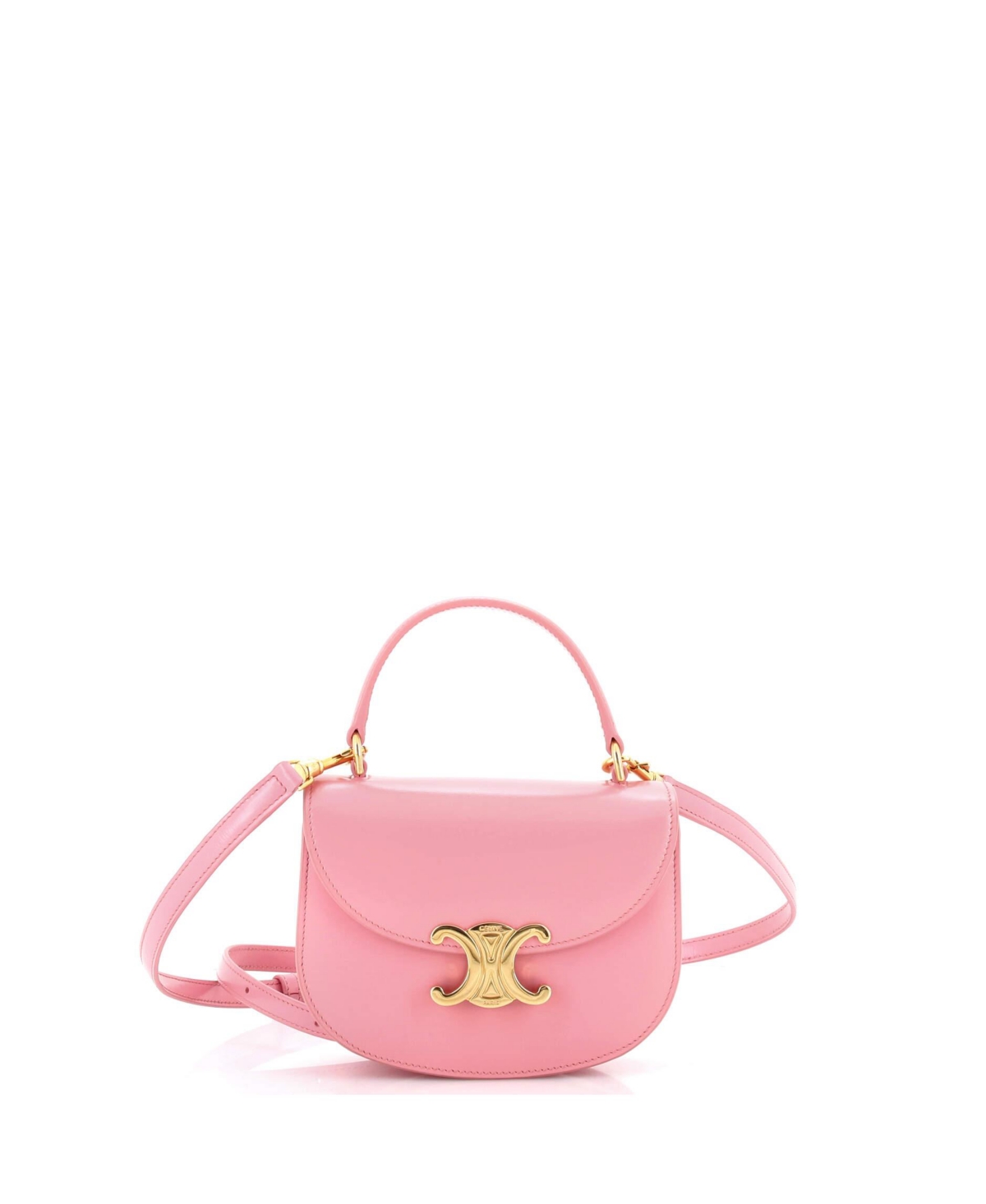 Click here for Pre-Owned Celine Mini Triomphe Besace Clea Top Han... prices