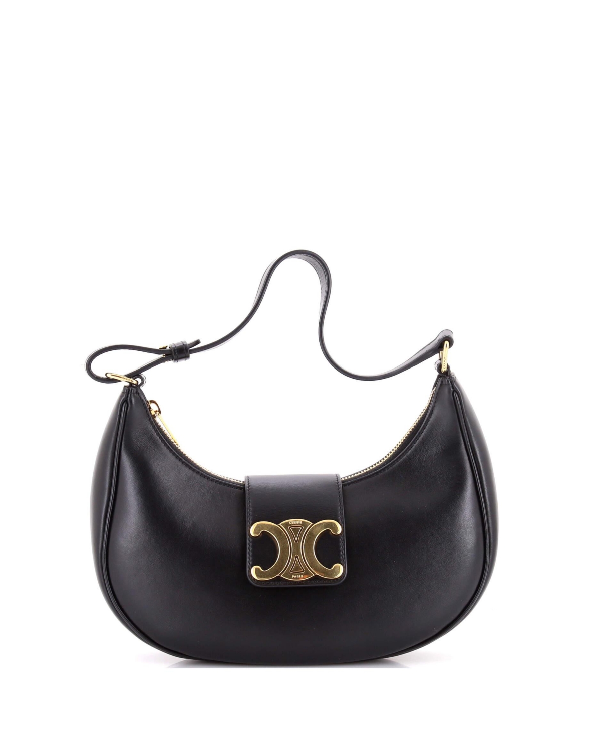 Click here for Pre-Owned Celine Ava Triomphe Bag Leather - Black prices