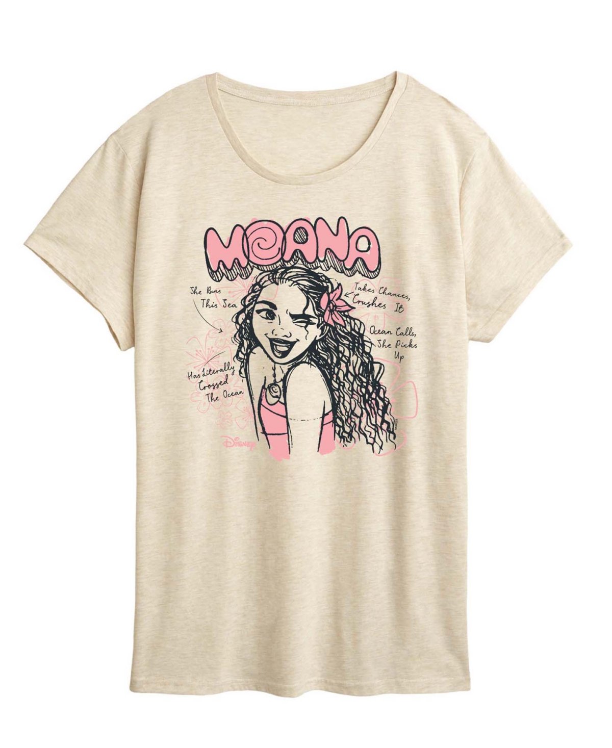 Click here for Hybrid Apparel Plus Size Moana Sketch Graphic T-Sh... prices