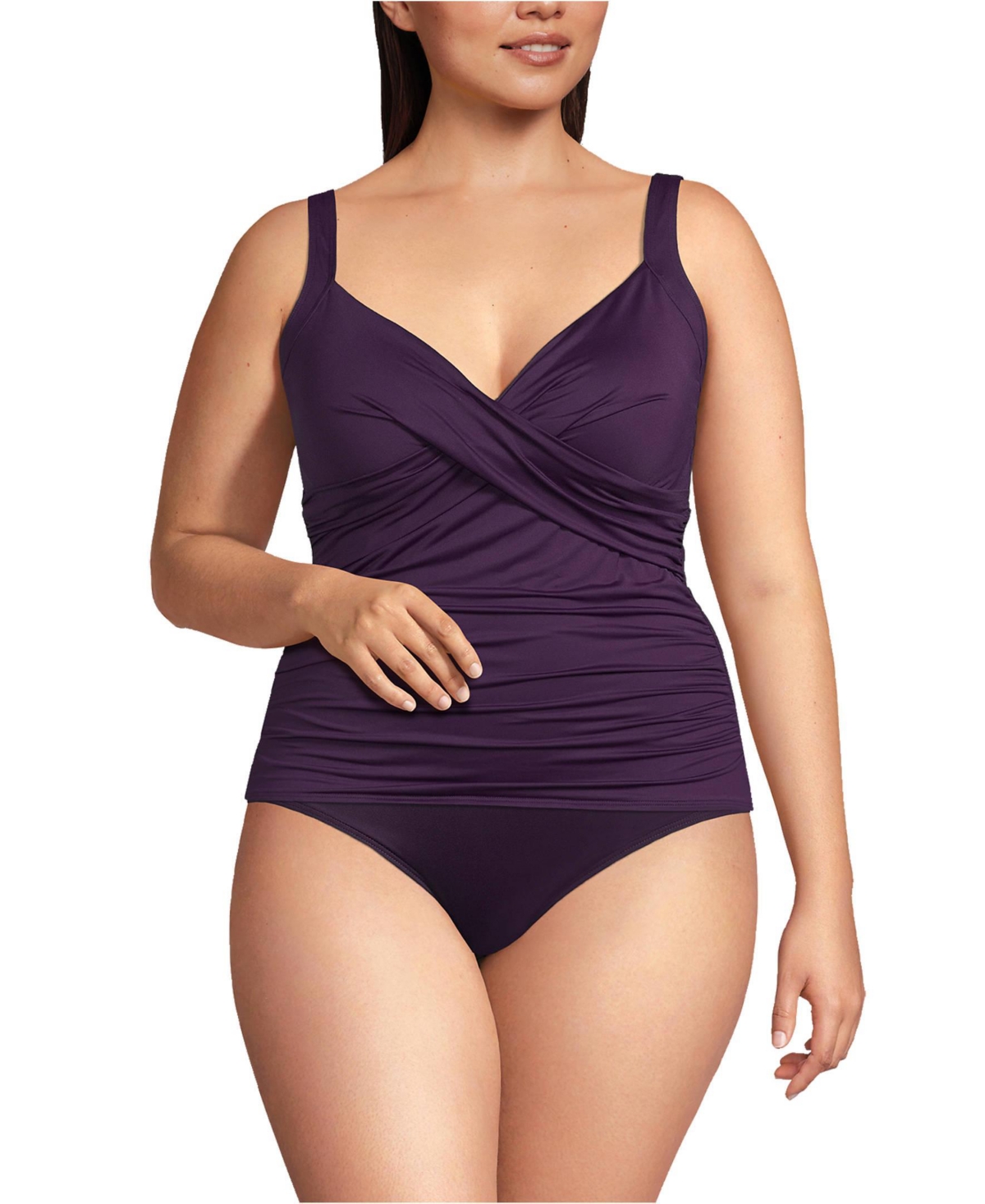 Click here for Lands End Womens Plus Size Dd-Cup Sweetheart Wrap... prices