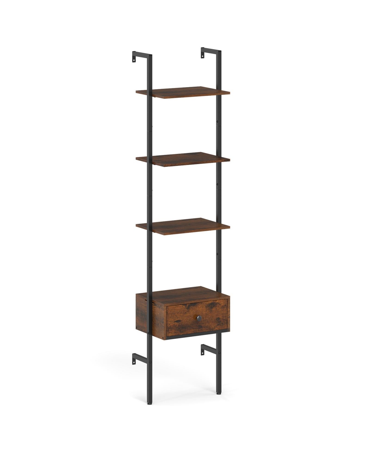 Click here for Slickblue 5-Tier Ladder Bookcase with Drawer - Rus... prices