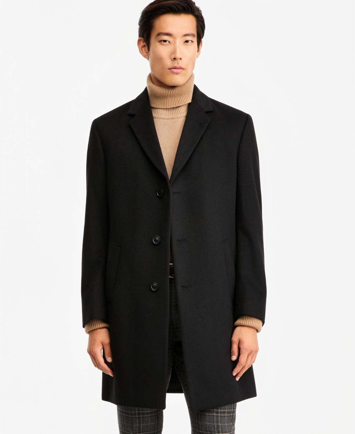 Click here for Nautica Mens Classic-Fit Camber Wool Overcoat - Bl... prices