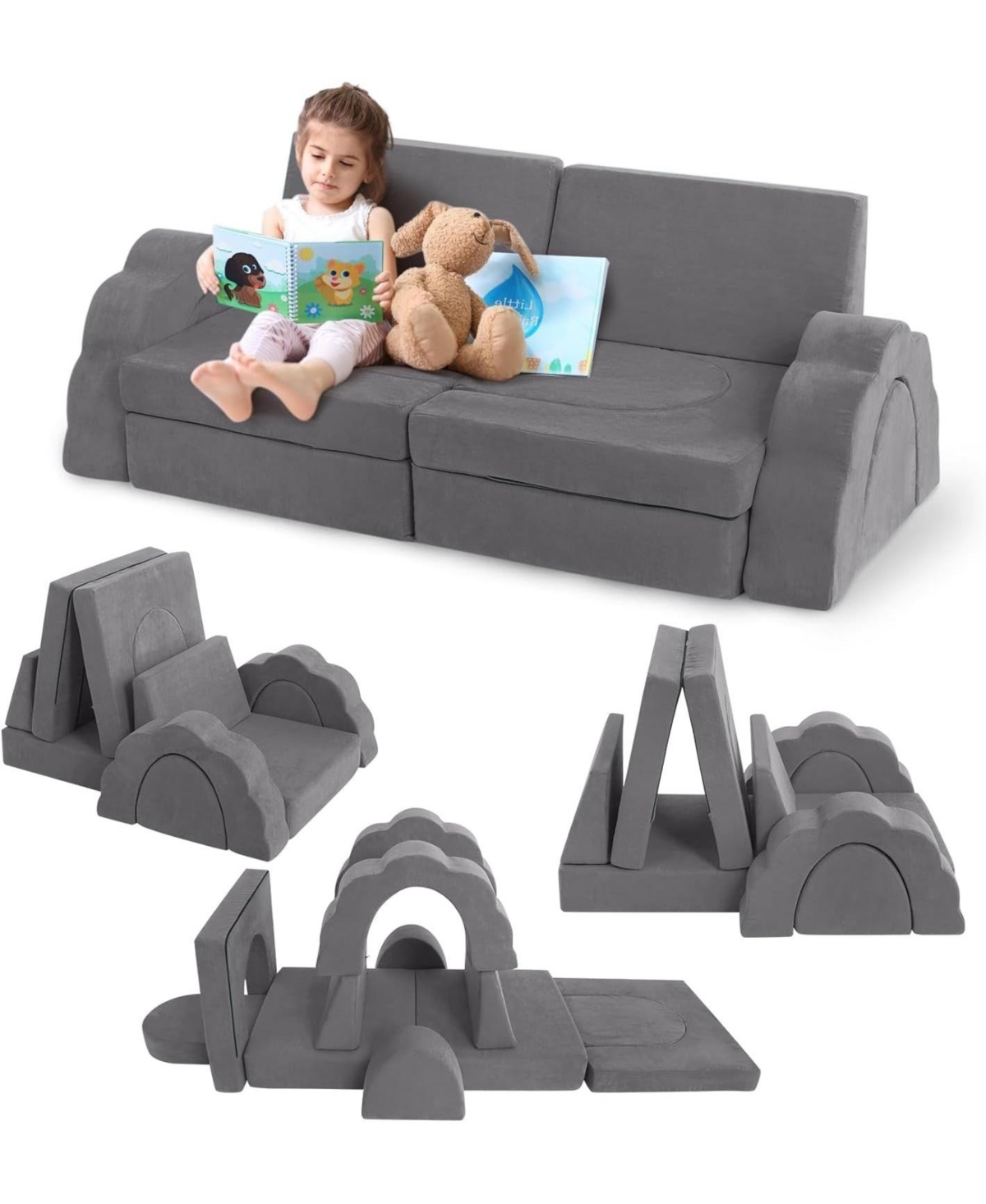 Click here for gaomon Modular Kids Play Couch  Convertible Foam F... prices