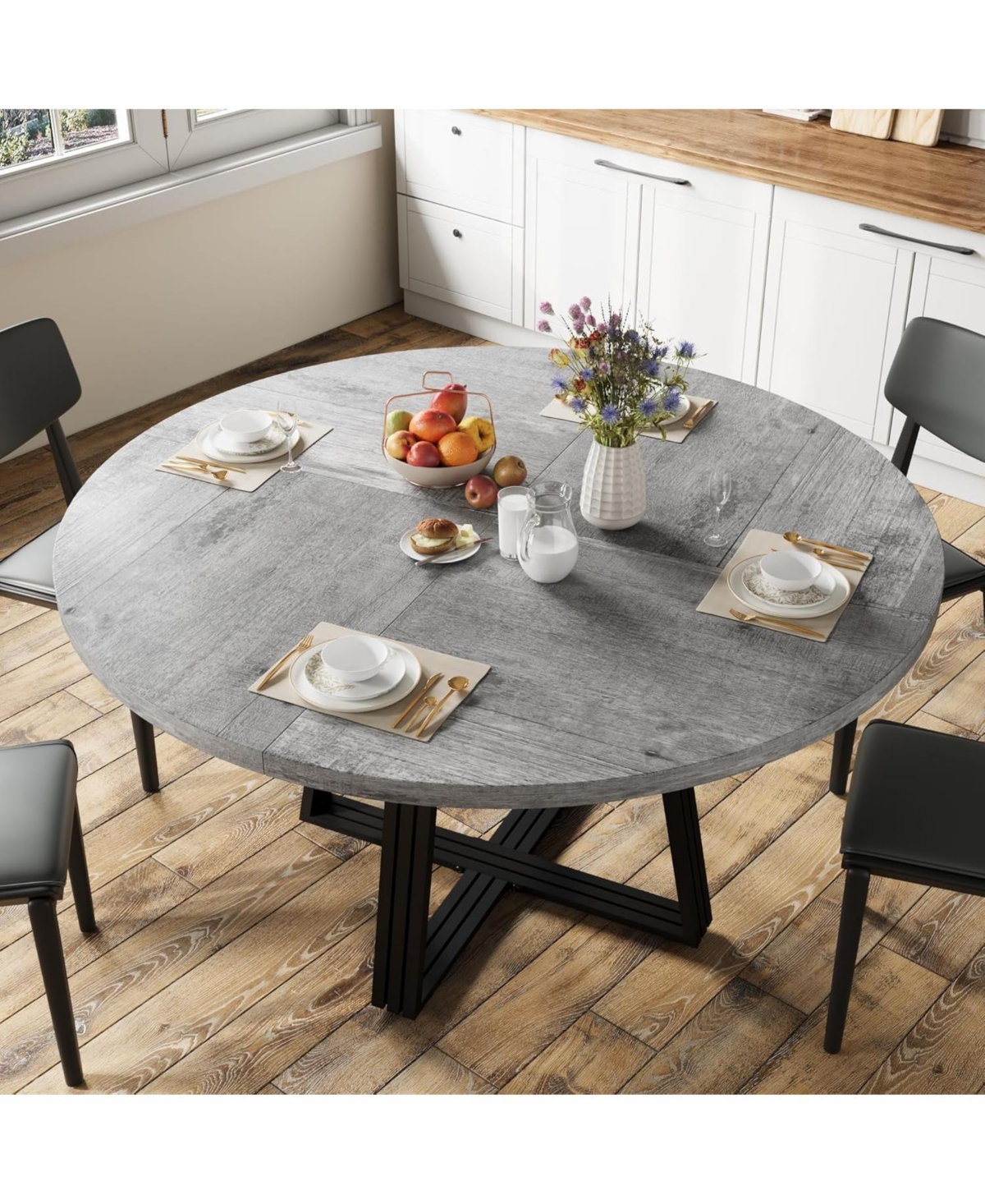 Click here for gaomon 47.2" Round Dining Table for 4-6  Farm... prices