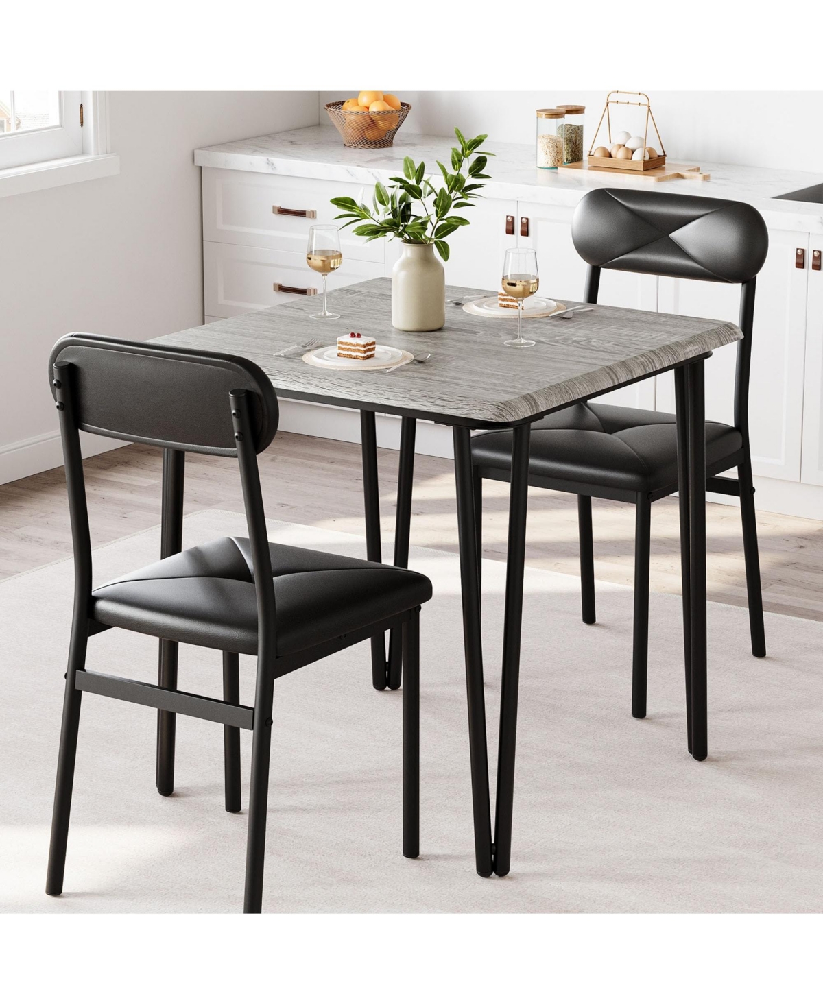 Click here for gaomon 3-Piece Dining Table Set with 2 Upholstered... prices