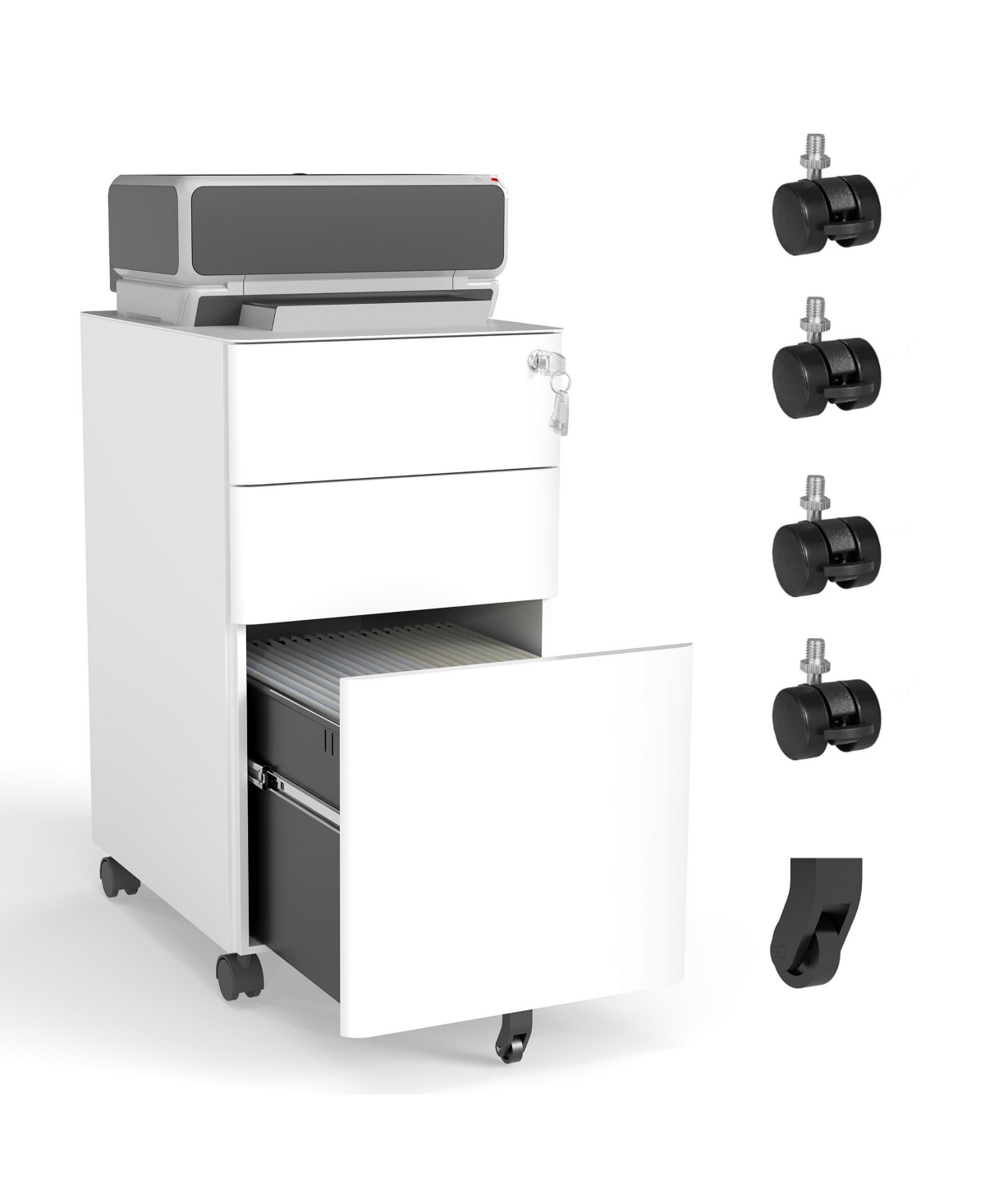 Click here for Rainsken 3-Drawer Metal File Cabinet with Lock on... prices