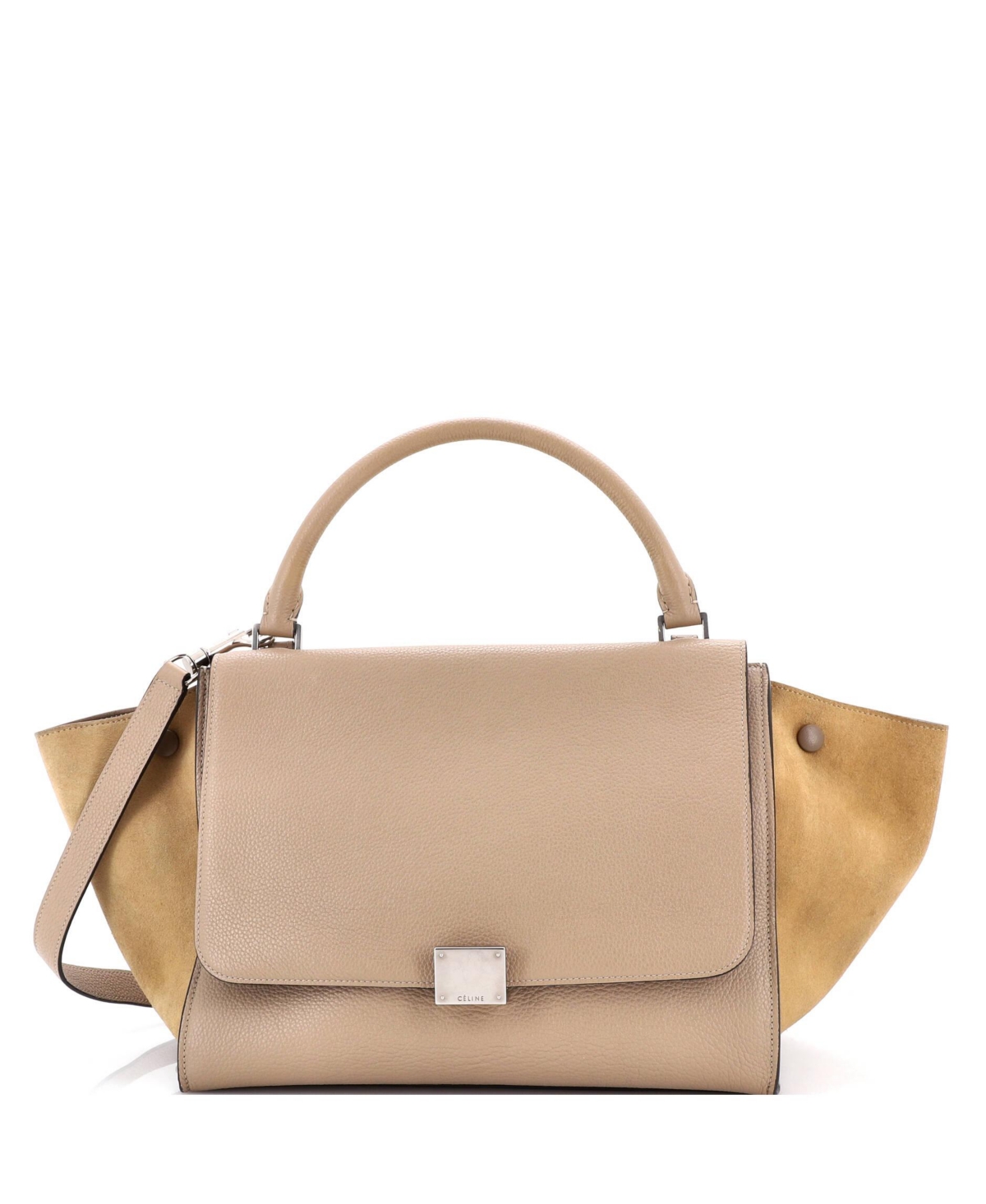 Click here for Pre-Owned Celine Medium Trapeze Bag Leather - Natu... prices