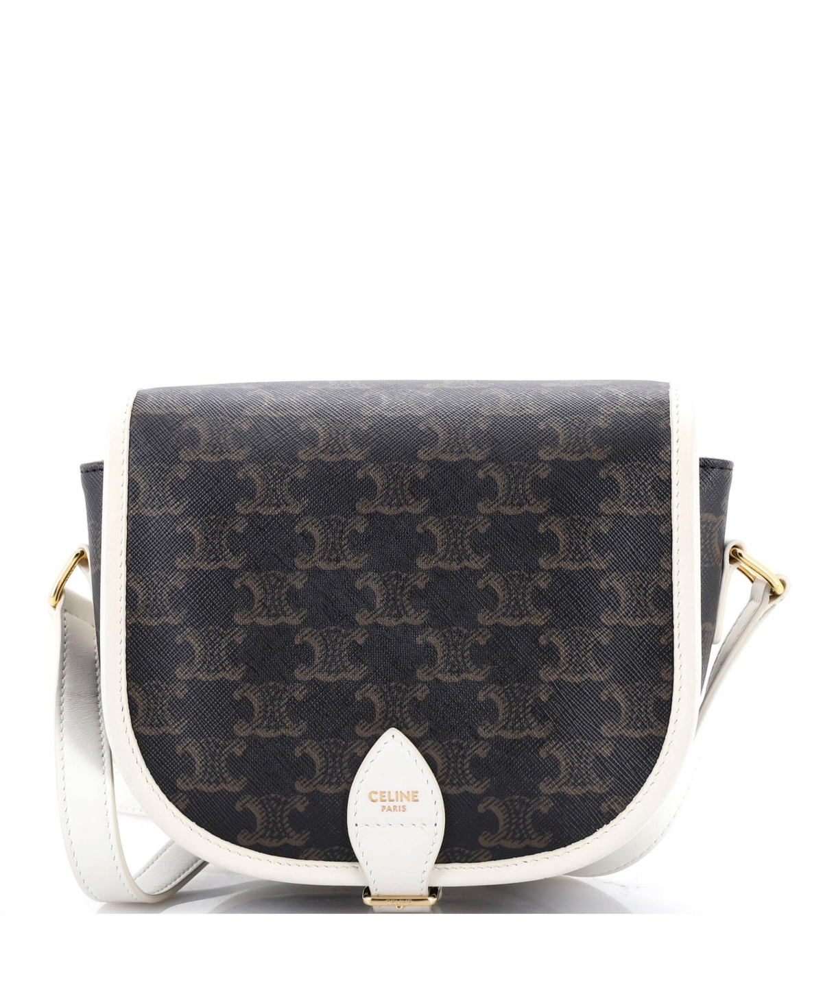 Click here for Pre-Owned Celine Medium Folco Bag Triomphe Coated... prices