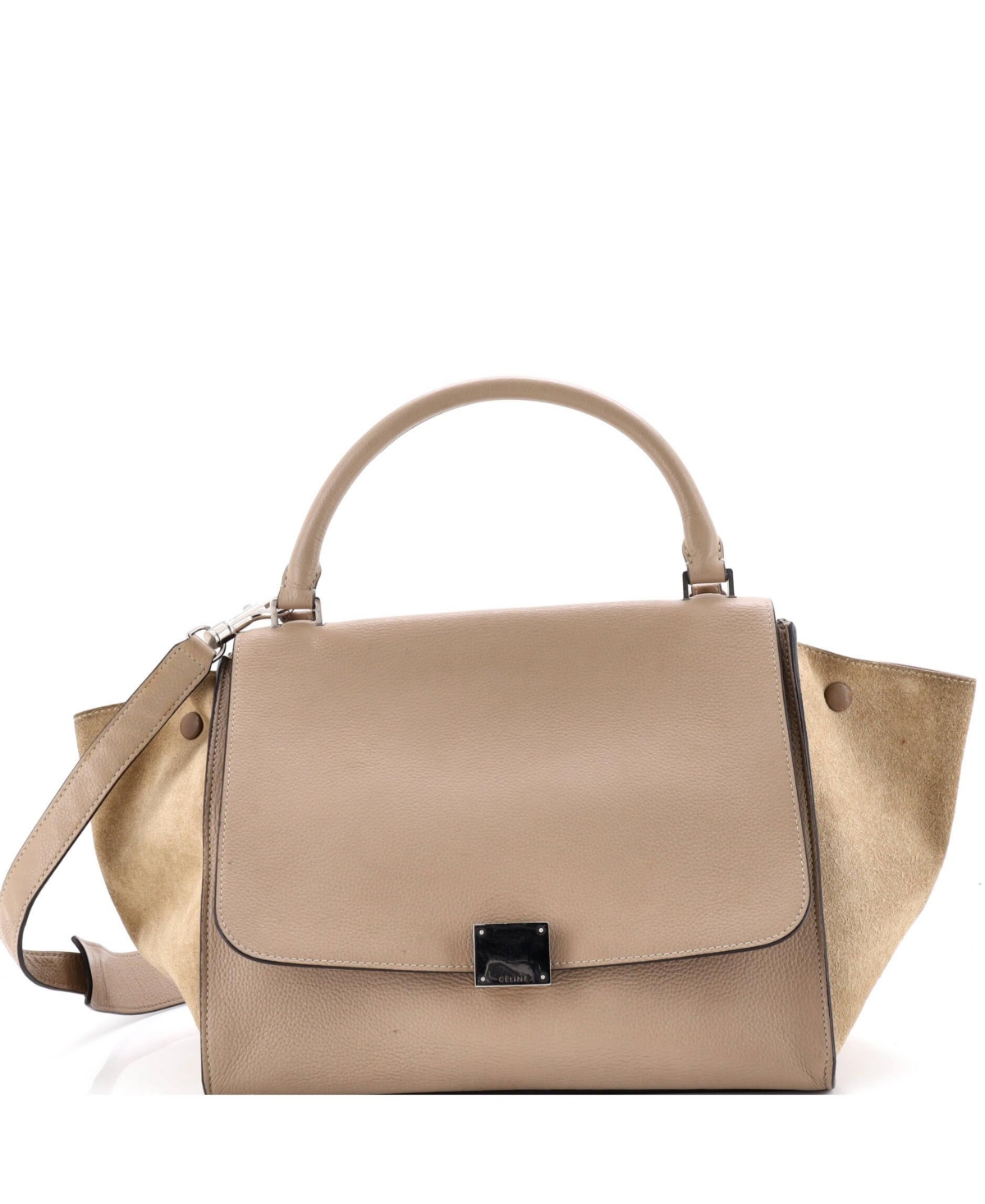 Click here for Pre-Owned Celine Medium Trapeze Bag Leather - Natu... prices