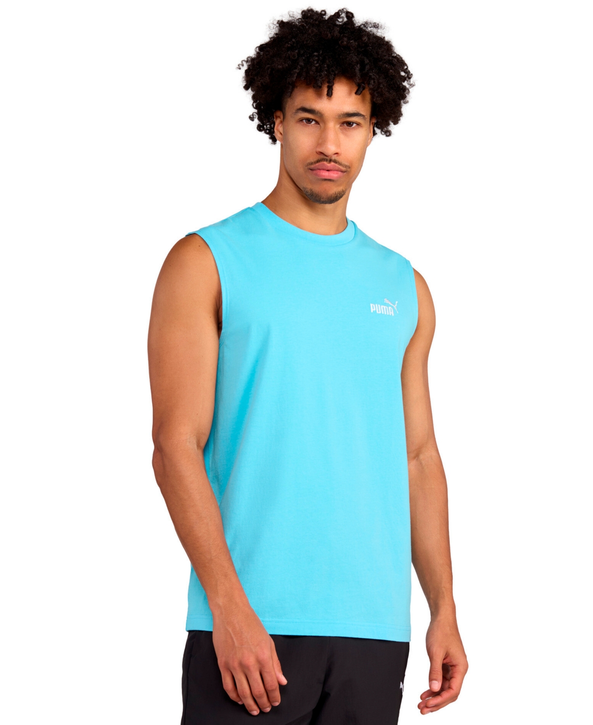 Click here for Puma Mens Sleeveless Logo Tank Top - Vibrant Blue prices