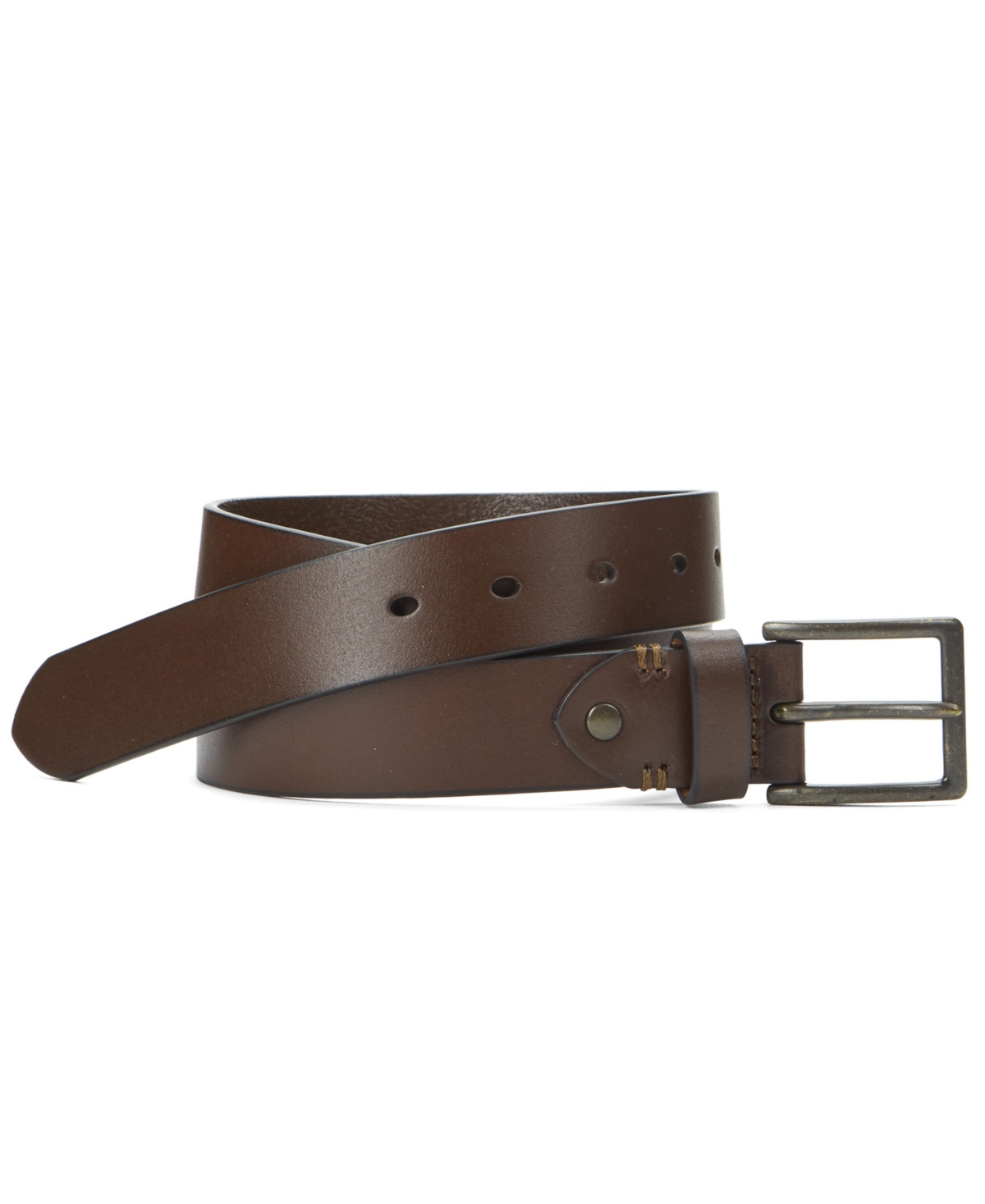 Johnston & Murphy Mens Rivet Belt - Brown