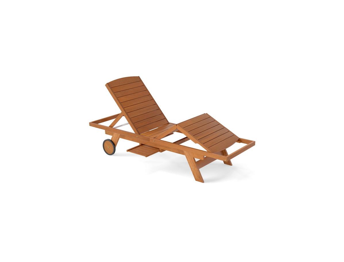 Click here for Slickblue Wooden Outdoor Recliner Chair with Wheel... prices