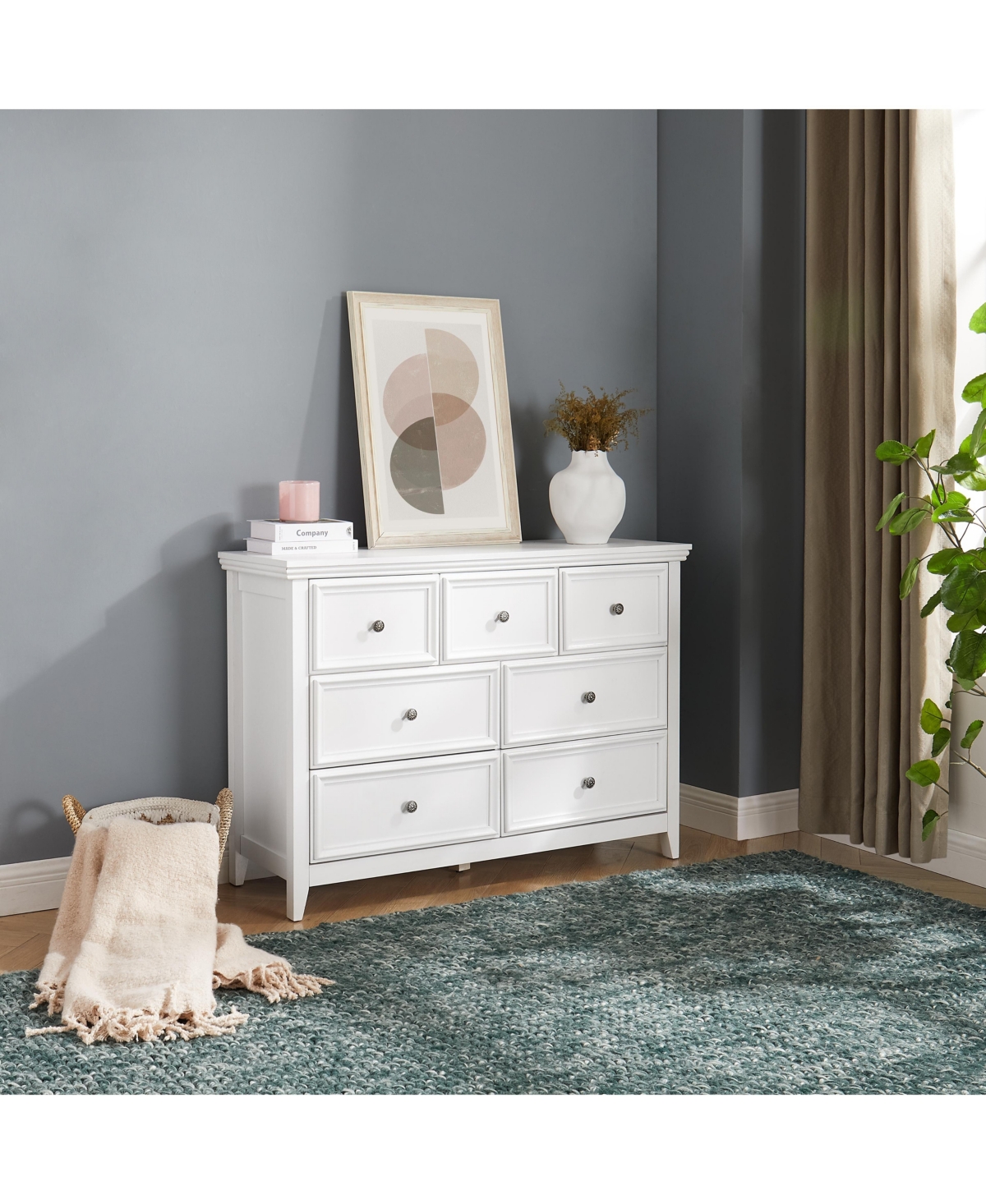 Click here for flynama Premium 4 Drawer Dresser Farmhouse Style S... prices