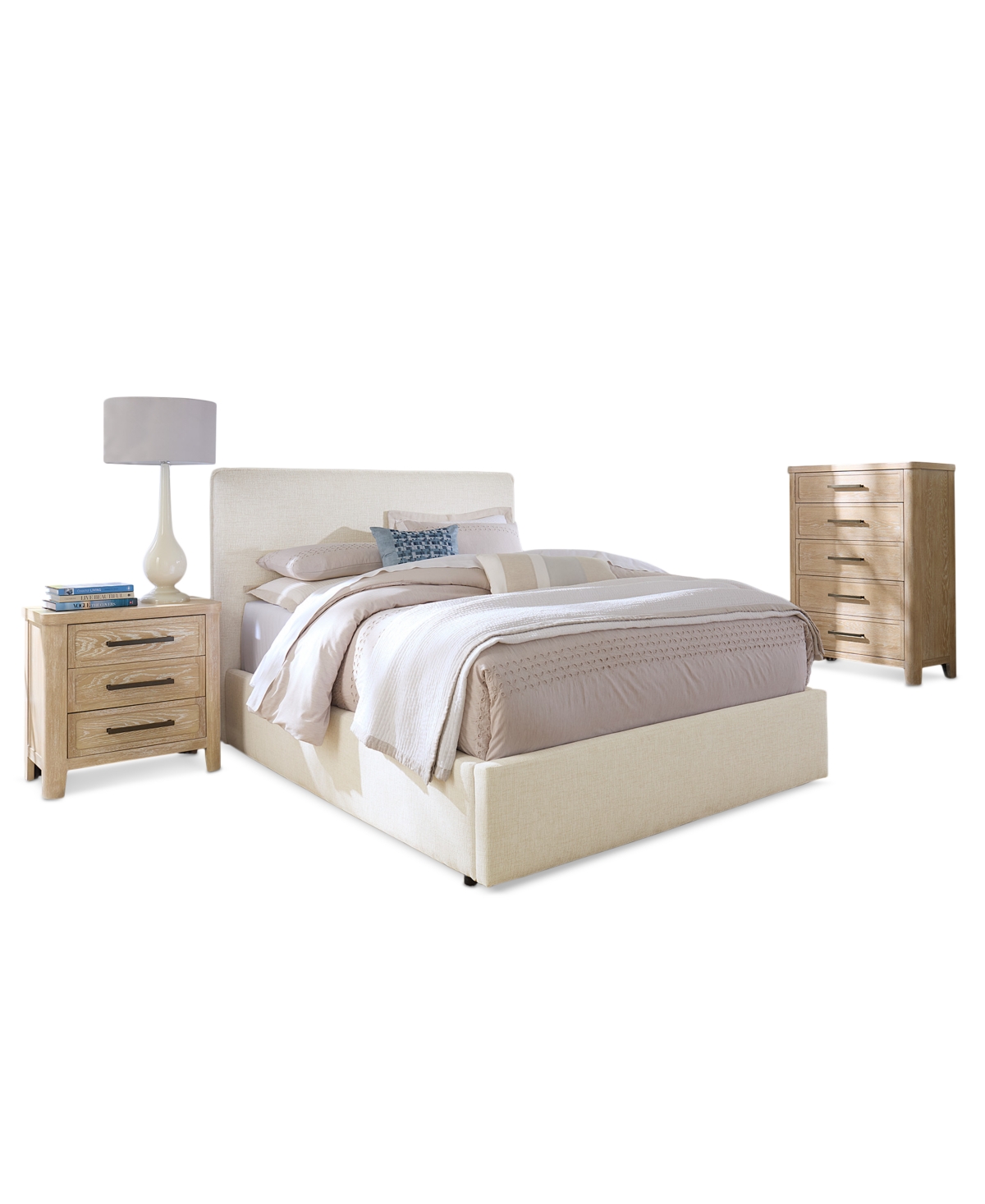 Click here for Marcel 3-Pc. Upholstered Queen Bed Set (Bed  Chest... prices