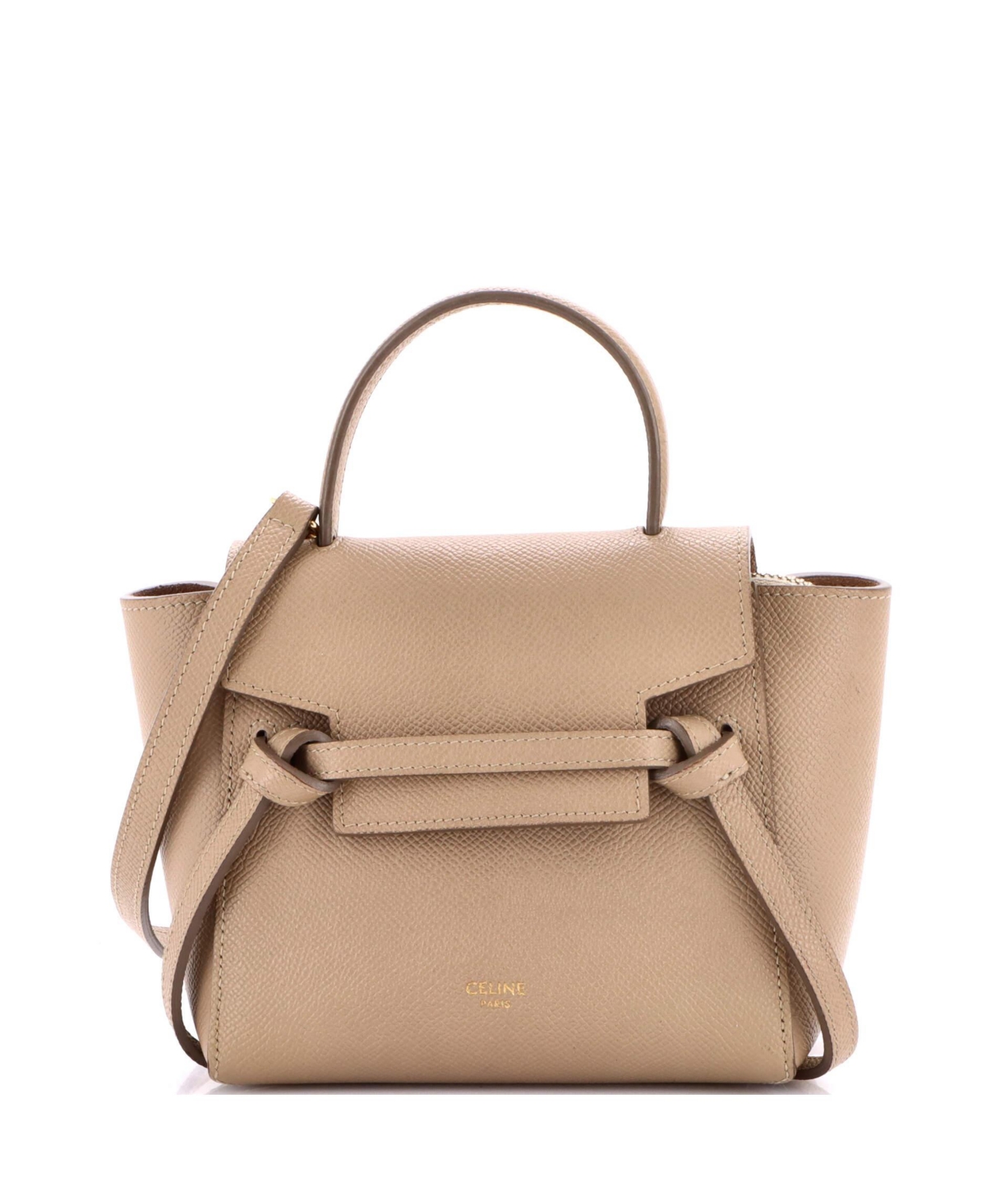 Click here for Pre-Owned Celine Pico Belt Bag Textured Leather -... prices