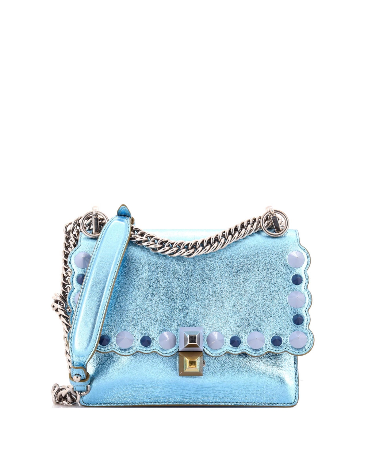 Click here for Pre-Owned Fendi Small Kan I Bag Studded Leather -... prices