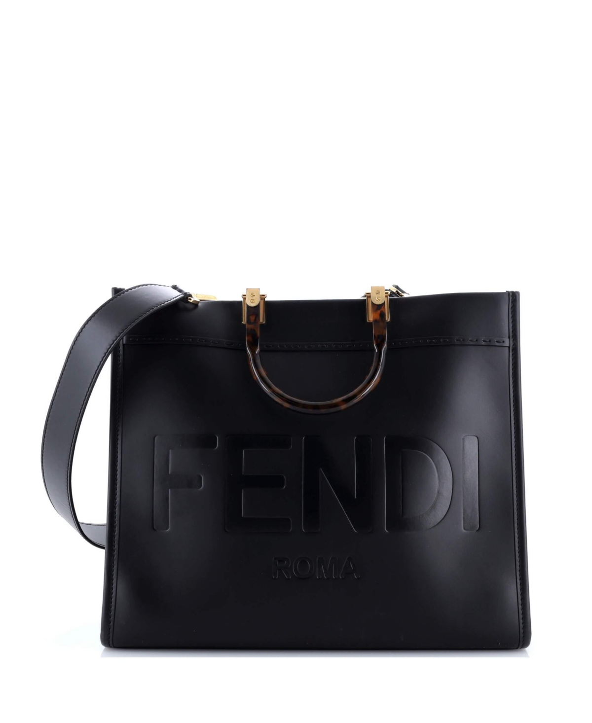 Click here for Pre-Owned Fendi Medium Sunshine Shopper Tote Leath... prices