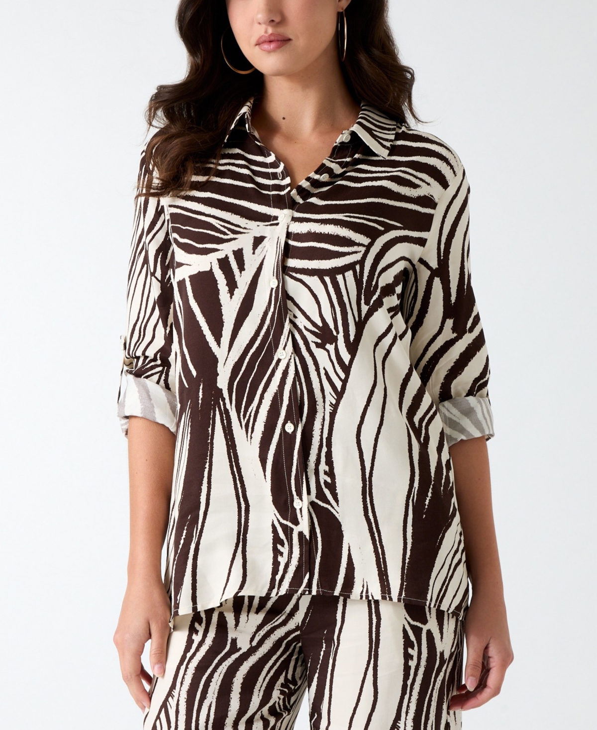Click here for Guess Womens Long-Sleeve Shirt - Wild Escape Print prices