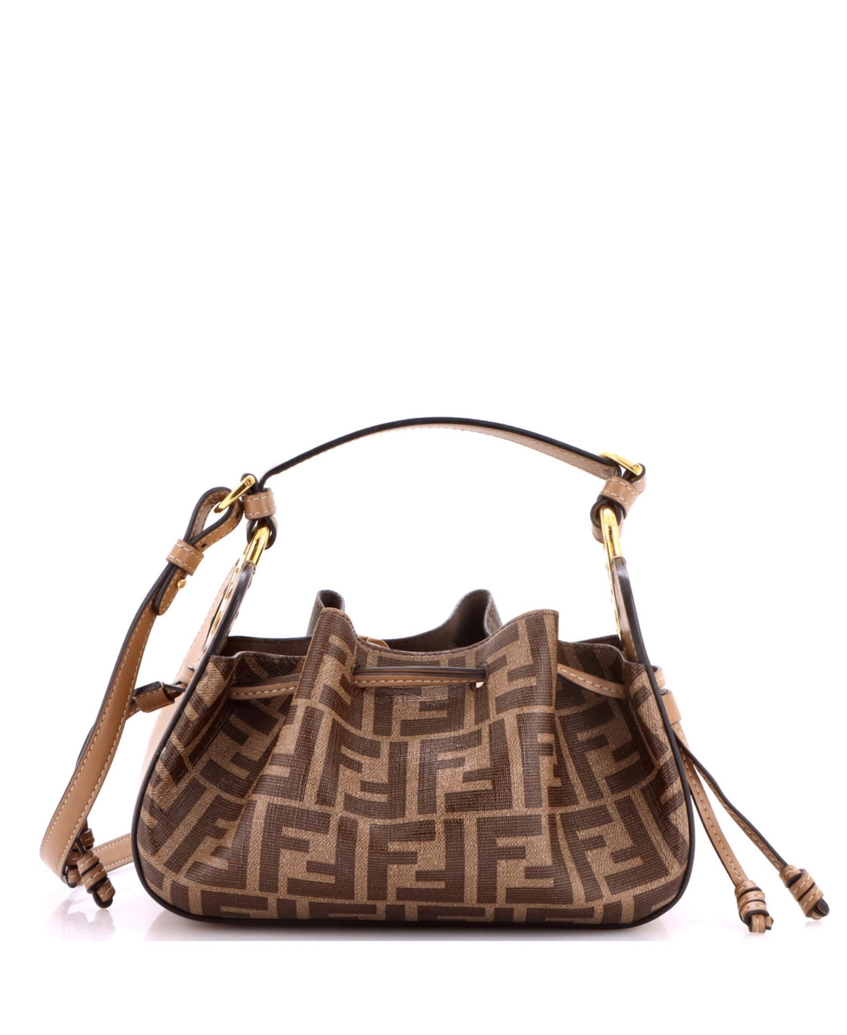 Click here for Pre-Owned Fendi Mini Pomodorino Bucket Bag Zucca C... prices