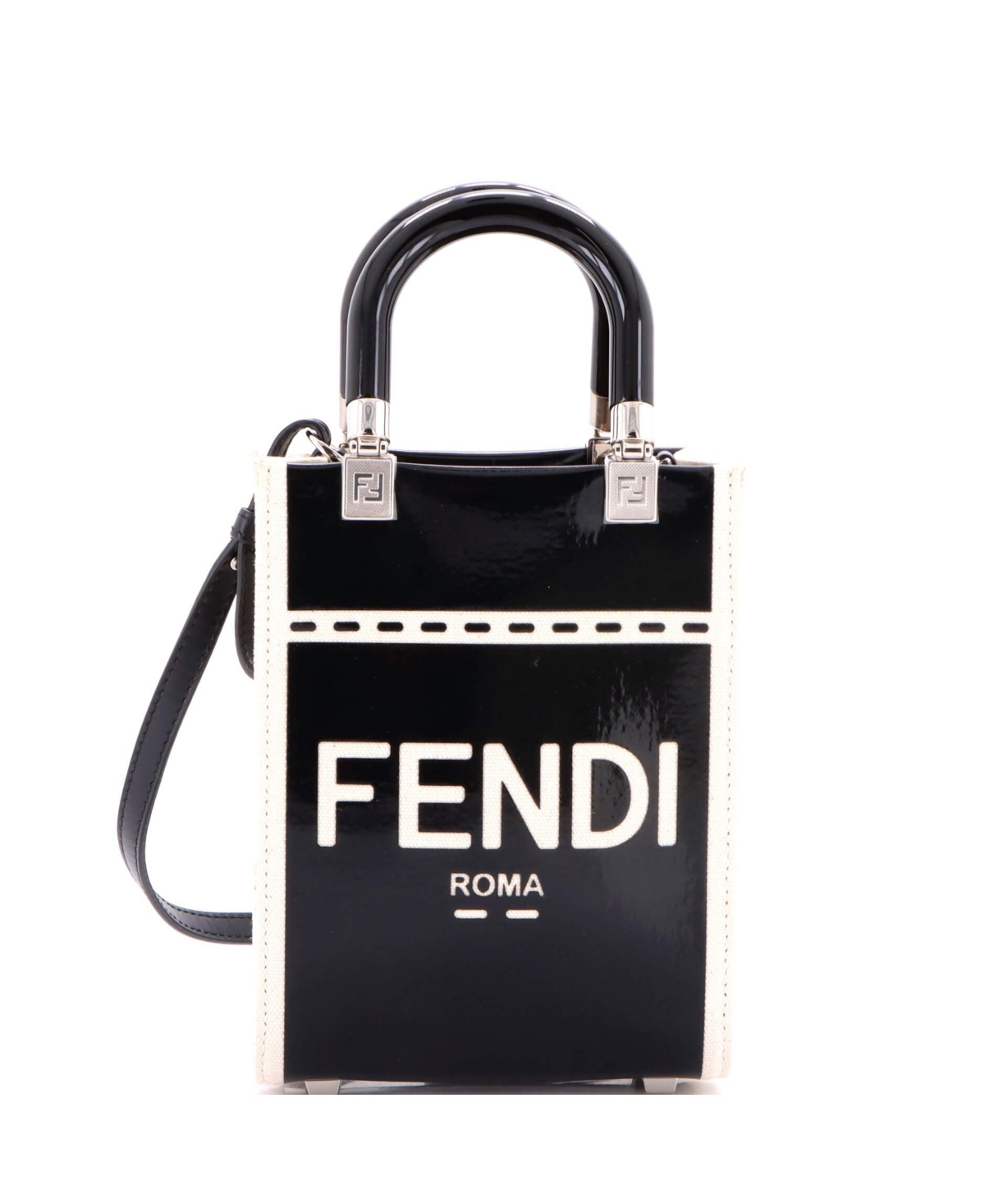 Click here for Pre-Owned Fendi Mini Sunshine Shopper Tote Patent... prices