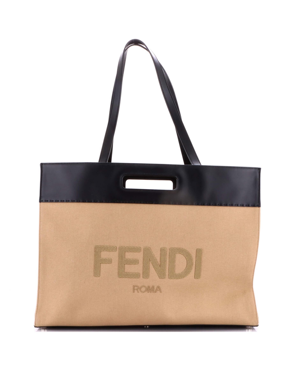 Click here for Pre-Owned Fendi Large Cut Out Handle Shopper Tote... prices