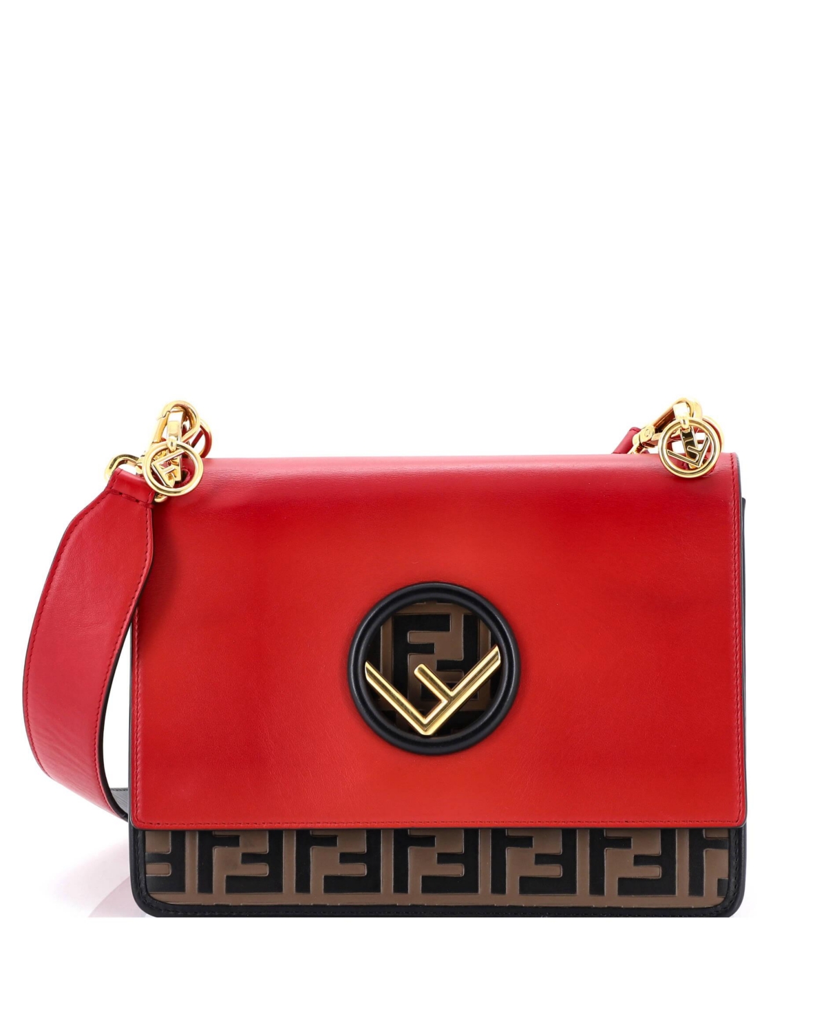 Click here for Pre-Owned Fendi Medium Kan I F Shoulder Bag Leathe... prices