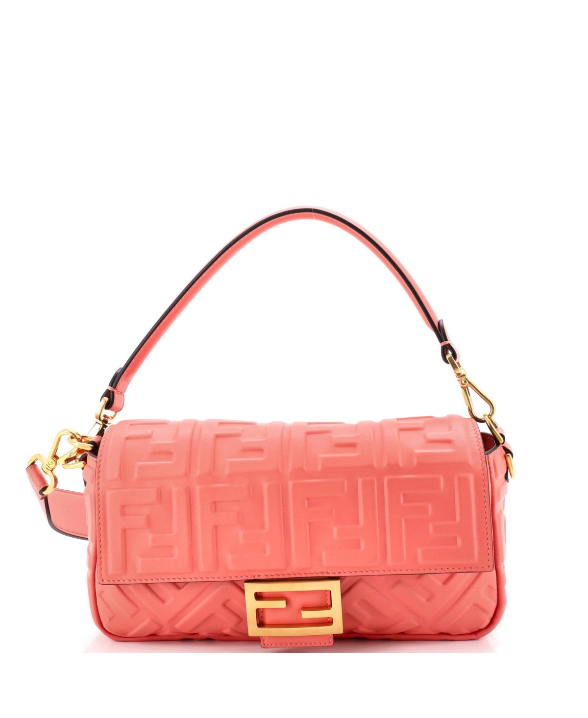 Click here for Pre-Owned Fendi Medium Baguette Nm Bag Zucca Embos... prices