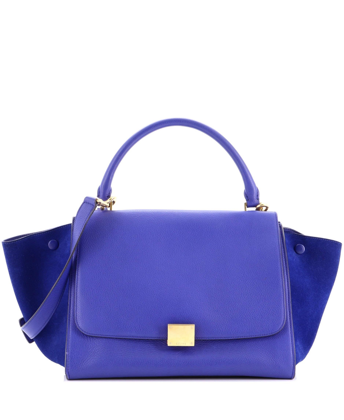 Click here for Pre-Owned Celine Medium Trapeze Bag Leather - Blue prices
