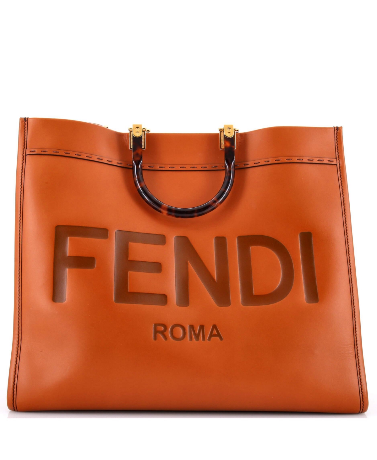 Click here for Pre-Owned Fendi Large Sunshine Shopper Tote Leathe... prices