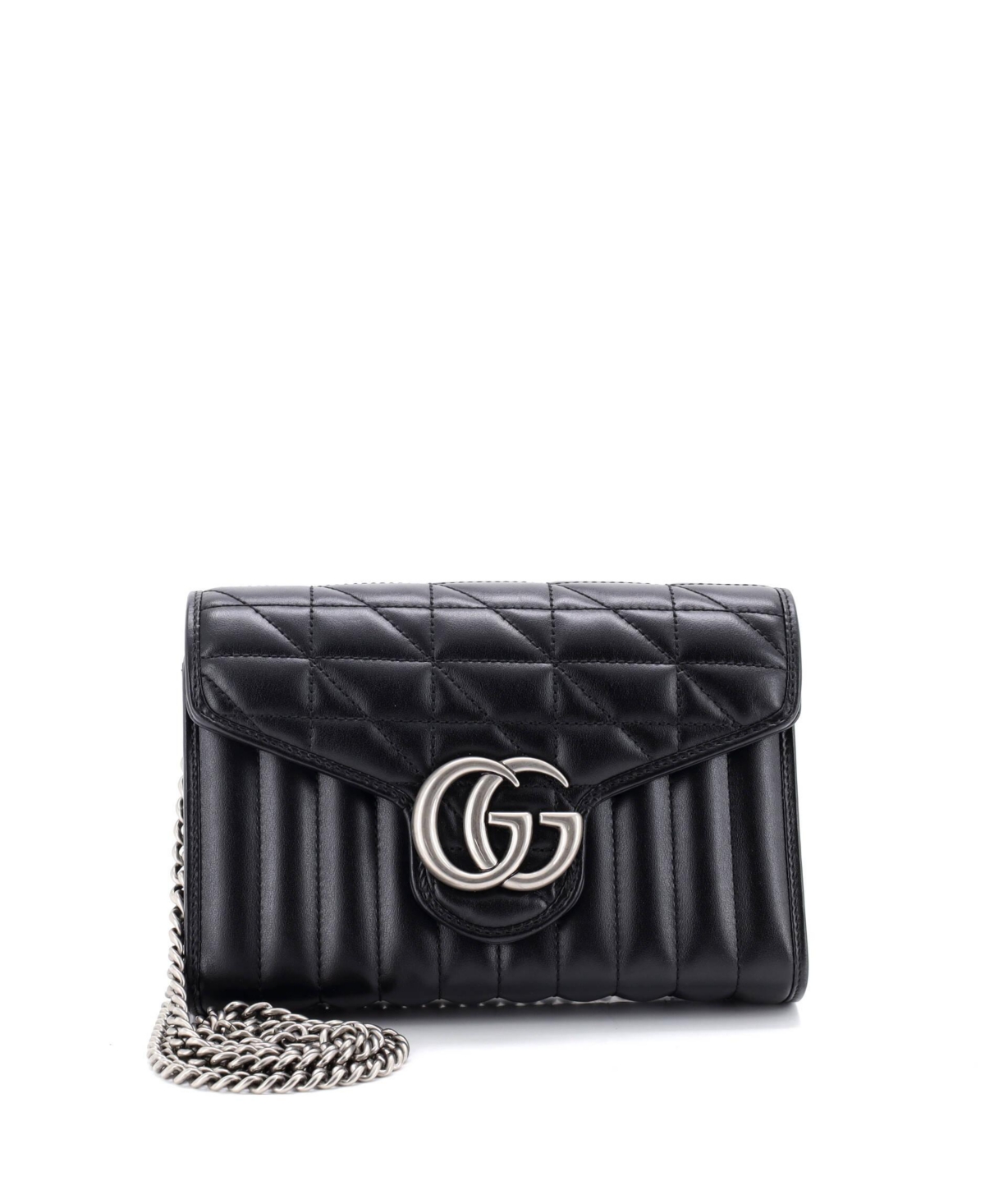 Click here for Pre-Owned Gucci Mini Gg Marmont Chain Wallet Mixed... prices