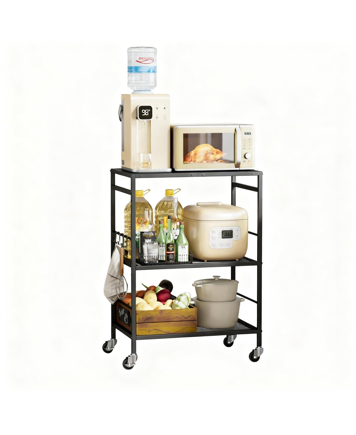 Click here for Yigii Adjustable Shelf Kitchen Cart with Metal Fra... prices