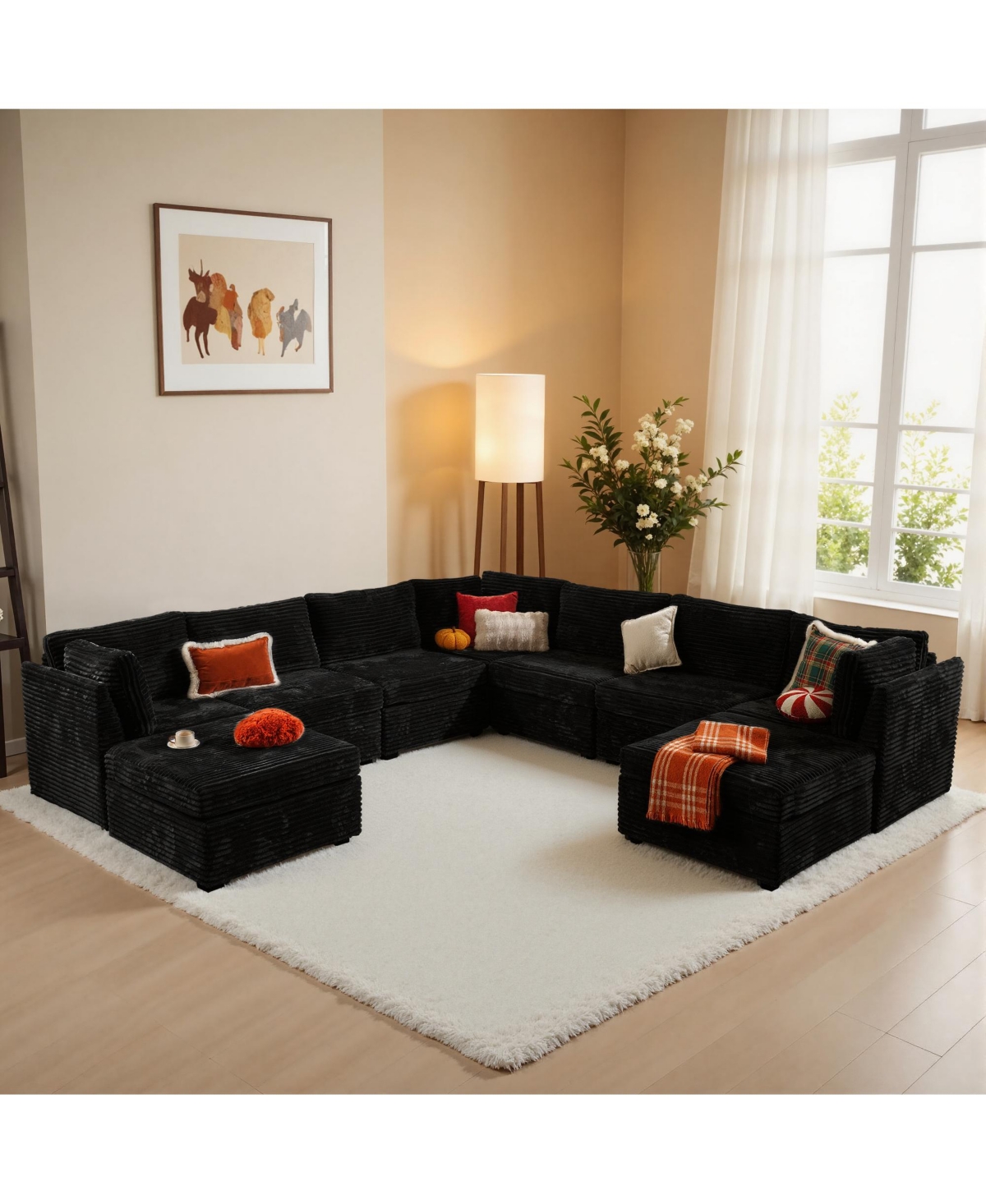 Click here for Xizzi 9-Piece Modular Sectional Sofa Couch with Ch... prices
