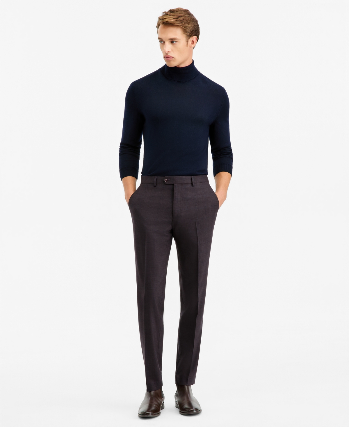 Click here for Ted by Ted Baker Mens Modern-Fit Burgundy Plaid Su... prices