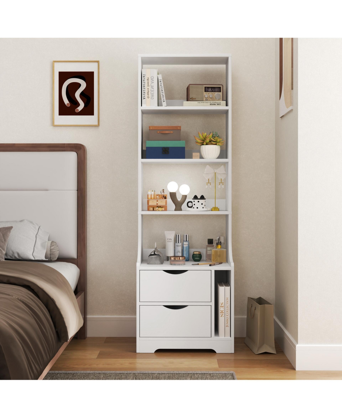 Click here for Flynama Luxurious Premium Neutral Nightstand with... prices