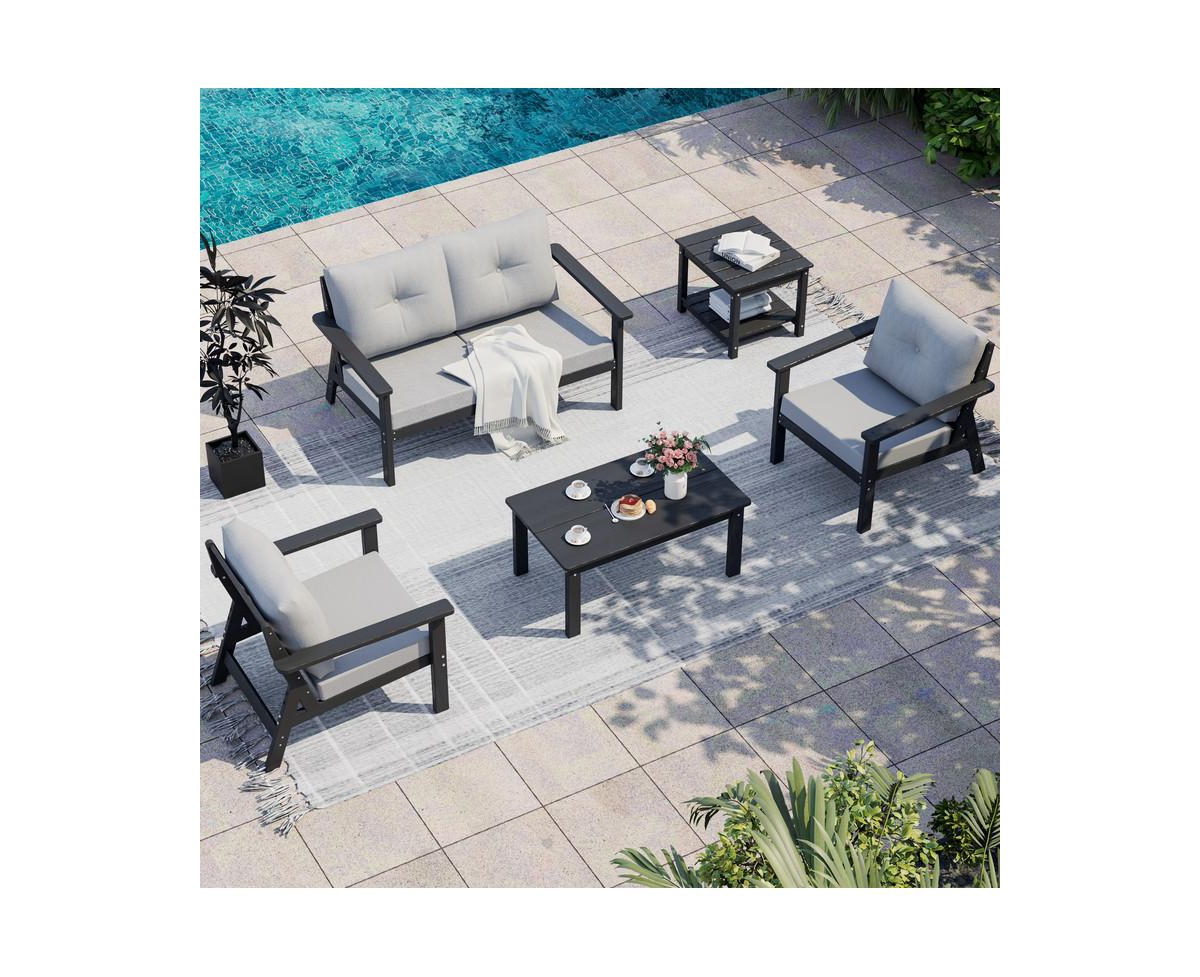Click here for Pamapic Piece Hdpe Weather-Resistant Outdoor Patio... prices