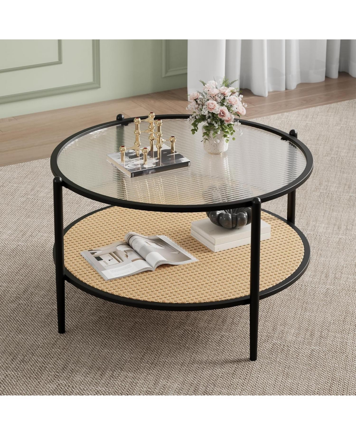 Click here for gaomon “30″ Rattan Coffee Table  2 T... prices