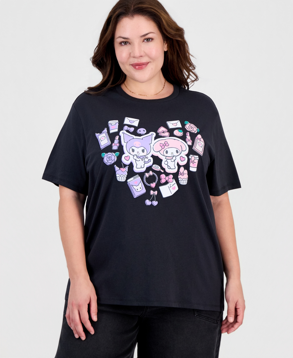 Click here for Love Tribe Trendy Plus Size Sanrio Graphic Print T... prices