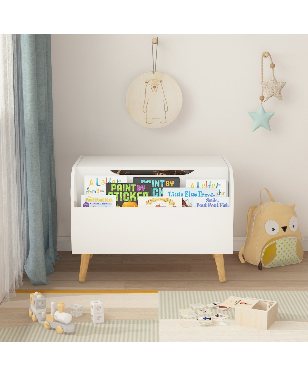 Click here for Rainsken Kids Toy Storage Box - Wooden Toy & Book... prices
