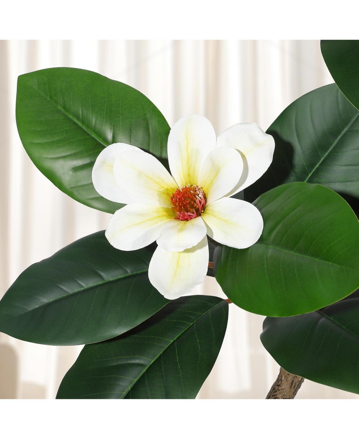 Click here for 7 ft Artificial Rubber Tree in White Planter Faux... prices