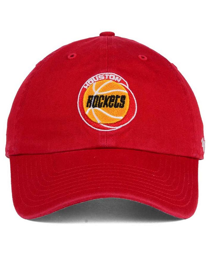 '47 Brand Houston Rockets Hardwood Classics Clean Up Cap - Macy's