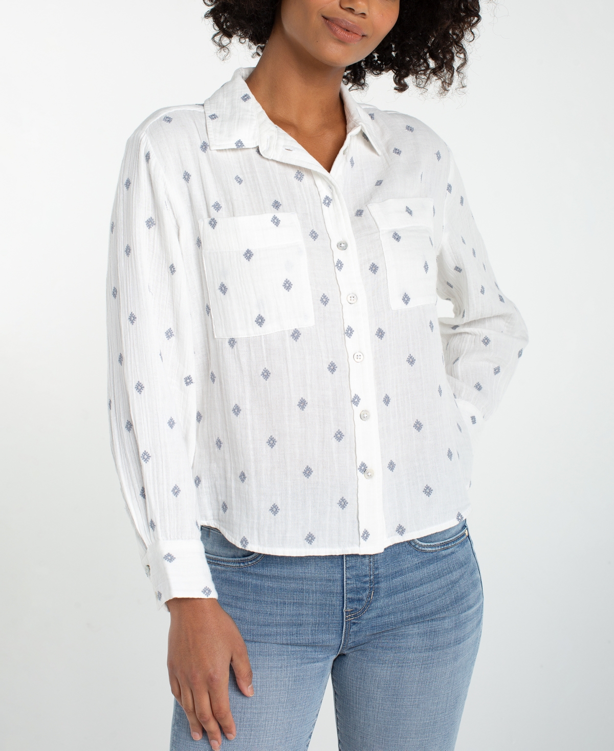 Click here for Liverpool Los Angeles Womens Long-Sleeve Button-Fr... prices