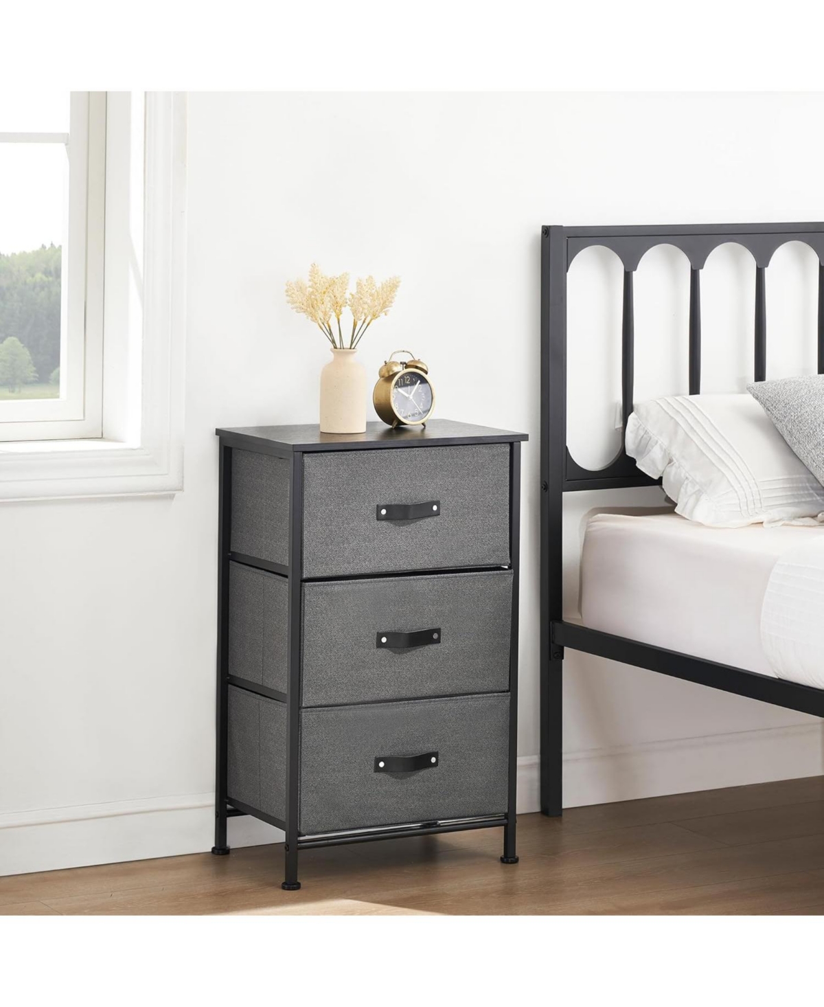 Click here for gaomon Full Size Bed Frame with Nightstand and 3 D... prices