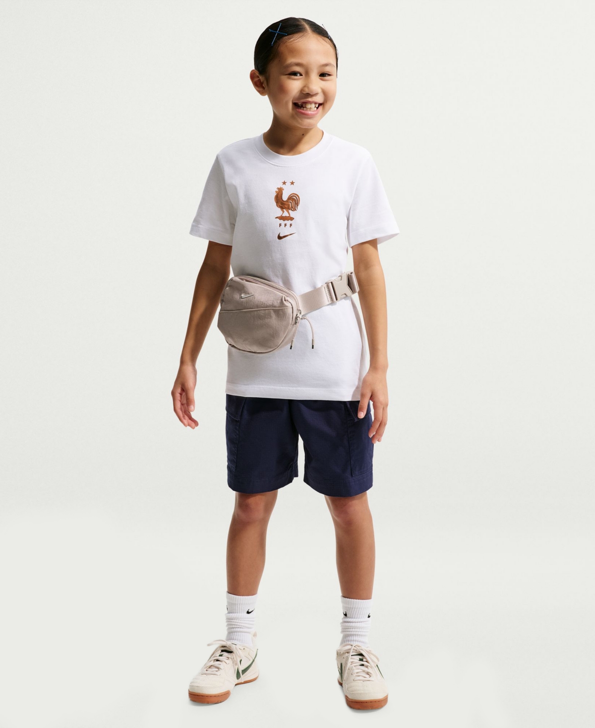 Click here for Nike Girls Classic-Fit Crewneck T-Shirt - White prices