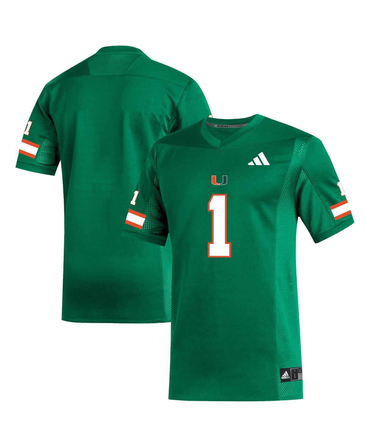 Click here for Adidas Mens 1 Green Miami Hurricanes Replica Footb... prices