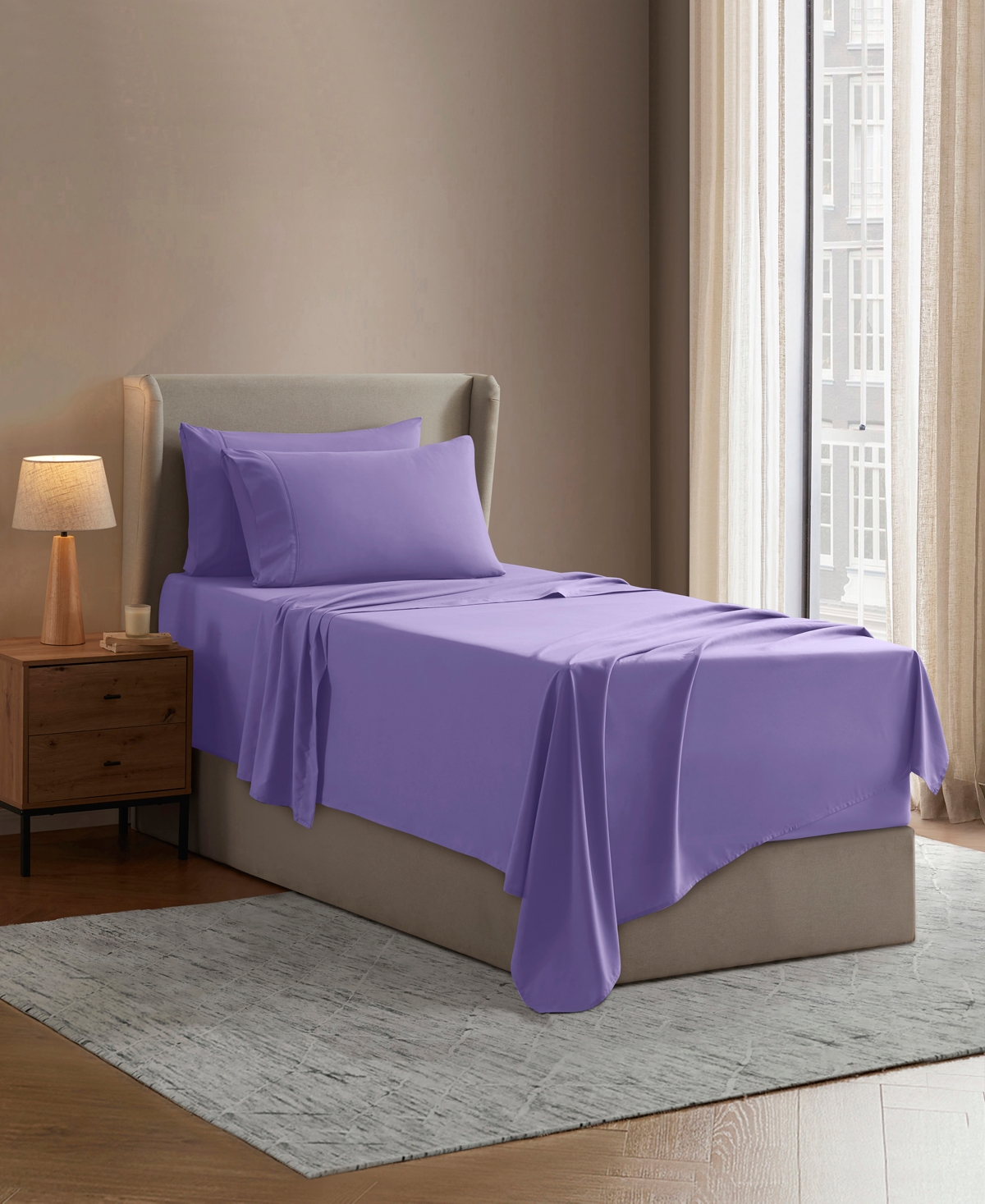 Nestl Extra Deep Pocket 4-Pc. Sheet Set  Twin - Lavender