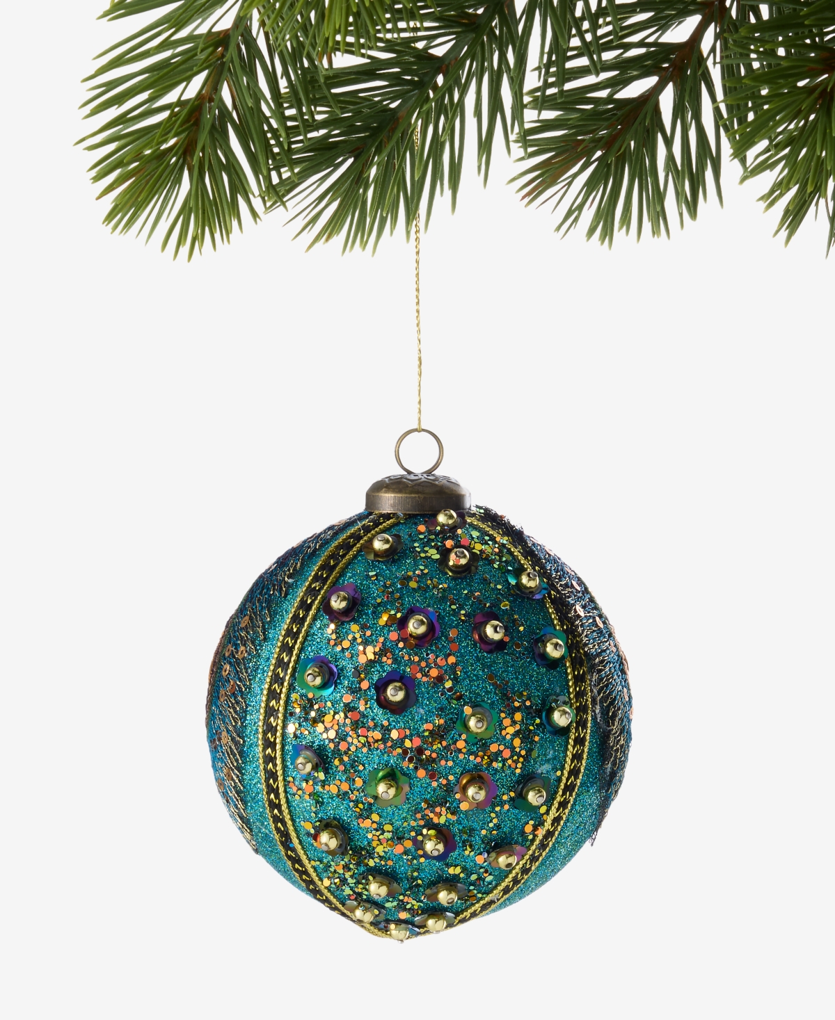Click here for Holiday Lane Peacock Embellished Ball Ornament  Ma... prices