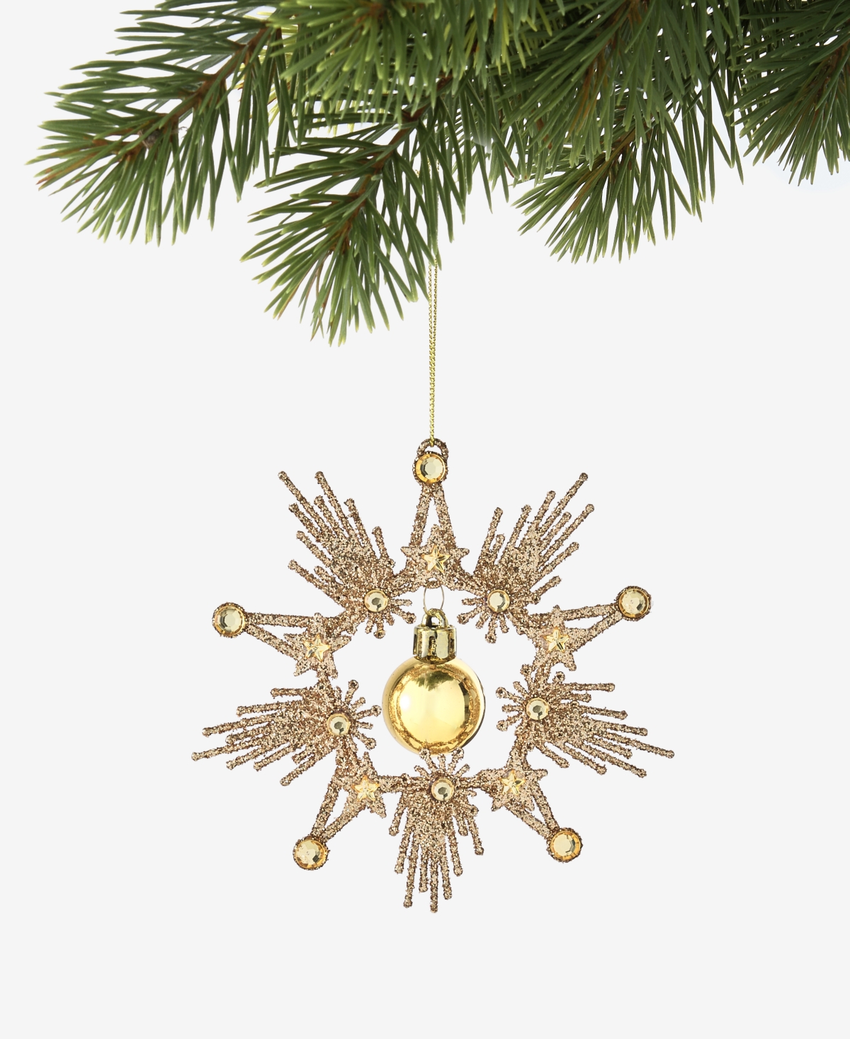Click here for Holiday Lane Celestial Gems Star With Ball Ornamen... prices